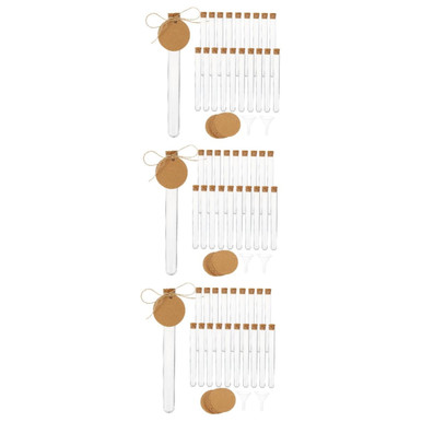 Hemoton 3 Sets Test Tube Set Tube Container Vials Glass Container with ...