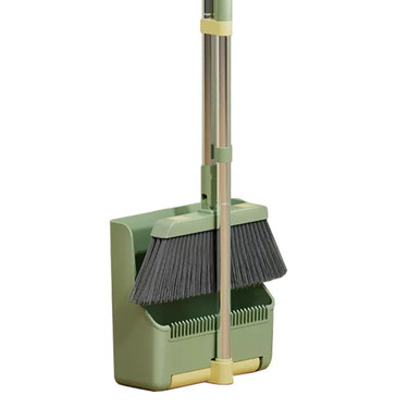 JCAKES Broom and Dustpan,Outdoor Broom,Dustpan Long Handle,Heavy Duty ...