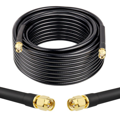 MOOKEERF SMA Male to SMA Male Coaxial Cable 50 ohm KMR240 Coax Cable Ultra Low Loss Antenna ...