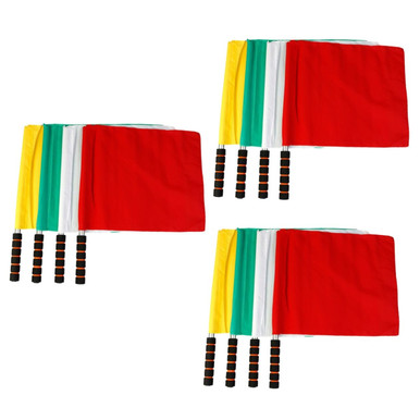 Unomor 12 Pcs Referee Flag Match Signal Flag Racing Conducting Flag ...