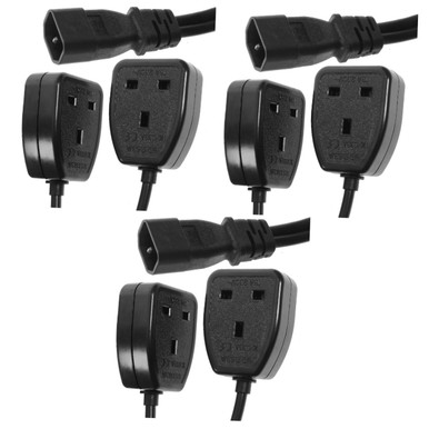 OSALADI 3pcs C14 Connector Y Splitter Power Plug Cord Extension Cord ...