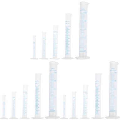Baluue 15 Pcs Graduated Cylinder Lab Test Glass Graduated Beaker Clear ...