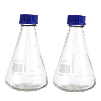 ULTECHNOVO 2pcs Triangular Flask Graduated Lab Flask Glass Beaker Lab ...