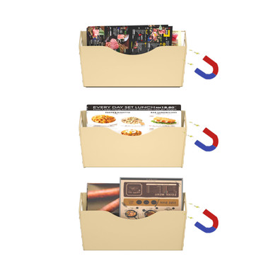 3 Pockets Magnetic File Holder for File Cabinets, Refrigerator ...