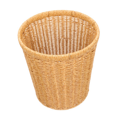 CHILDWEET Rattan Trash Can Decorative Trash Can Crystal Display Natural ...