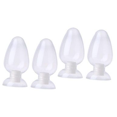 ULTECHNOVO 4 Pcs Bottle Supplies Clear Glass Sample Vials Lab Glass ...
