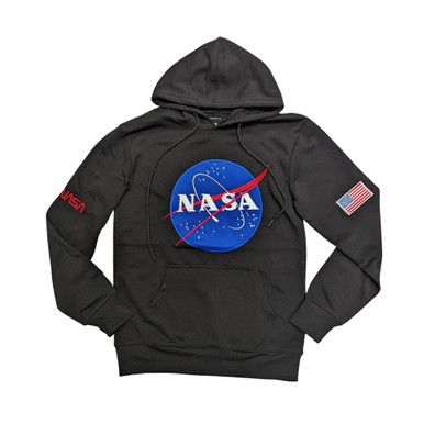 City Merchandise NASA Big Embroidered Patch Logo Hoodie - NASA Meatball ...