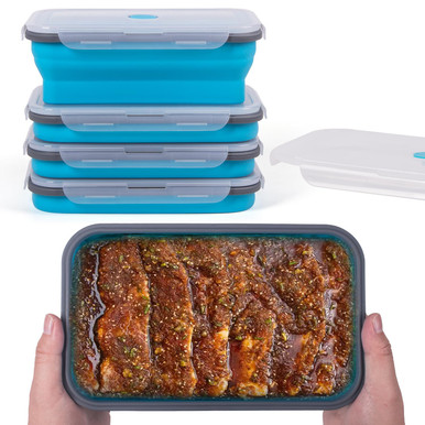 Extra Large Collapsible Food Storage Containers with Lid & Air Vent, 58 ...