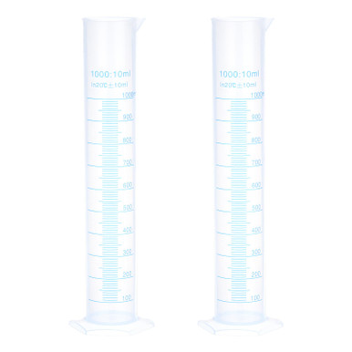 uxcell Plastic Graduated Cylinder, 1000ml Measuring Cylinder, Test Tube ...