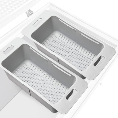 2 Packs Adjustable Freezer Baskets for Chest Freezer - Stackable and ...