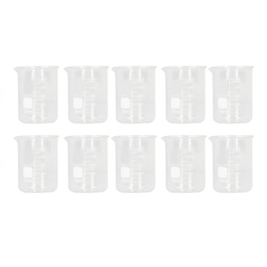Glass Beakers Set, 10 Pcs 250ml Laboratory Graduated Measuring Beakers ...