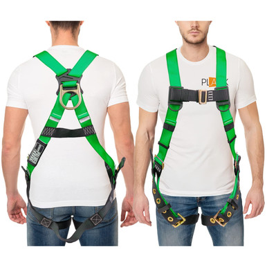Palmer Safety Full Body Construction Harness with 5 Point Adjustment ...