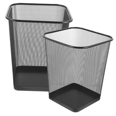 BESTOYARD 2pcs Garbage Can Metal Bin Trash Can Outdoor with Lid Mini ...