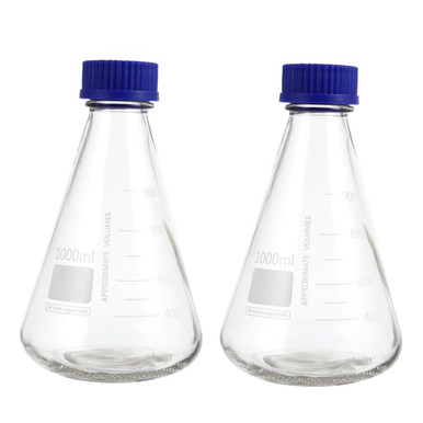 FUNOMOCYA 2pcs Triangular Flask Glass Beaker Scientific Erlenmeyer ...