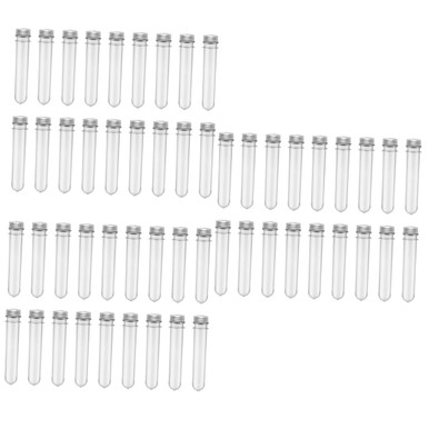 EXCEART 54 Pcs Pet Test Tube Plastic Test Tubes Candy Tubes Plastic to ...