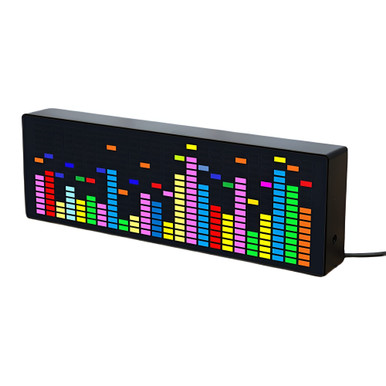 FACULX Clock Color LED Music Spectrum Music Audio Spectrum Indicator VU ...