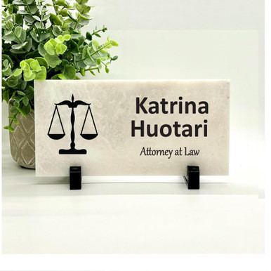 Attorney Desk Sign - Real Stone Personalized by Florida-Funshine ...