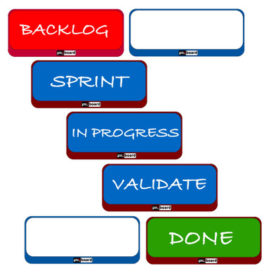 pmxboard Column Headline Magnetic Kanban Cards. Suitable for Kanban ...