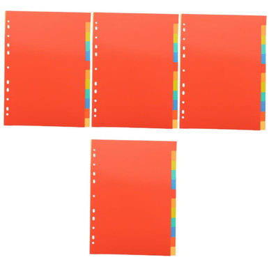 Tofficu 12 Sets A4 Index Divider A4 Paper Dividers Plastic Folder ...