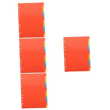 VILLCASE 12 Sets A4 Index Divider 6 Ring Dividers Binder Separators ...
