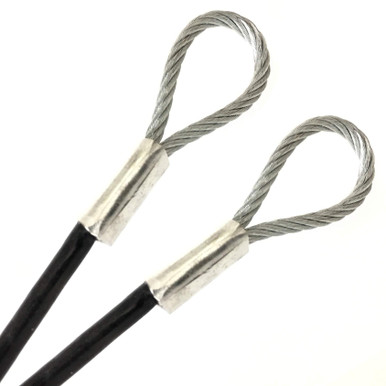 PHAT, 5/16" Vinyl Coated Galvanized Steel Cable with Looped Ends, 1/4 ...