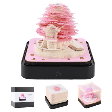 3D Memo Pad Time Piece Calendar 2024, 3D Art Calendar 2024 Desk ...
