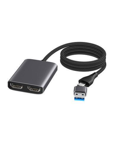GEWOKLIY USB to Dual HDMI Adapter, 1080P@60Hz USB to HDMI Adapters for ...