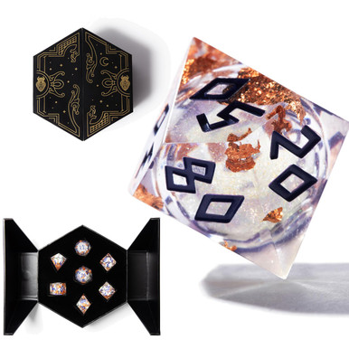 HEIMDALLR Liquid Core Dice Set with First Ever LED Display Case - 7-PC ...