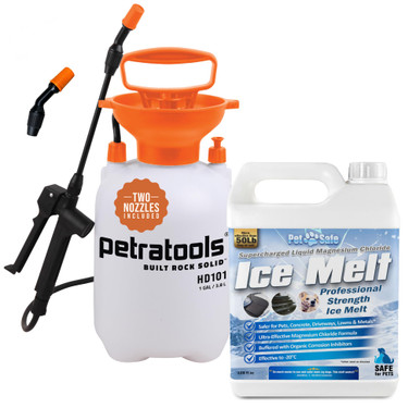 PetraTools Liquid Ice Melt 1 Gallon and HD101 1-Gallon Hand Pump ...