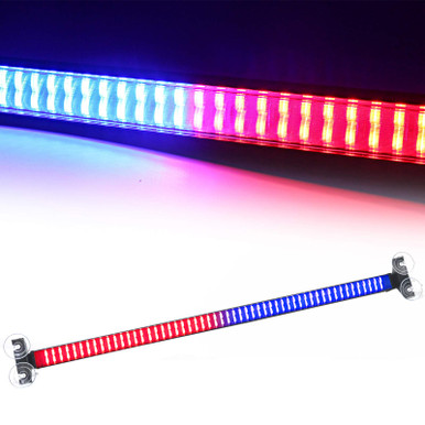 SENSHINE LED Warning Light Bar 120 LED Red Blue Interior Upper ...
