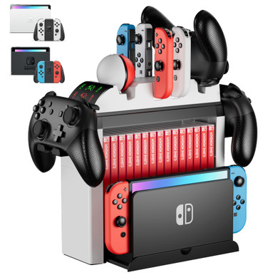 Switch Organizer with Controller Charging Dock, ZAONOOL Controller ...