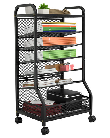VDamu 7-Tier File Organizer Cart - Rolling Office File Cart with Silent ...