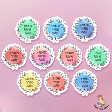 Pumping Award Sticker Set, Laptop stickers, Waterbottle stickers, Phone ...