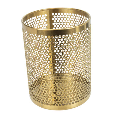 Unomor Golden Trash Can Garbage Container Bin Mesh Dustbin Kitchen ...
