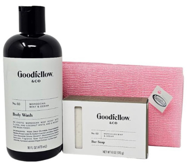 Tesadorz Exfoliating Towel and Goodfellow & Co Moroccan Mint And Cedar ...