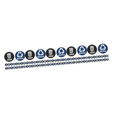 Zerodeko 5 Sets Self Adhesive Recycling Stickers Trash Logo Sign ...
