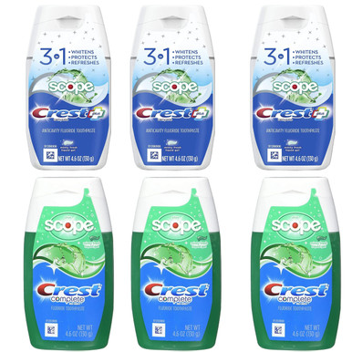 Crest Scope Whitening Toothpaste Set: Crest Complete Whitening Scope ...