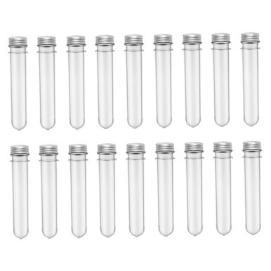 TEHAUX 54 Pcs Pet Test Tube Clear Test Tubes Laboratory Test Tubes ...