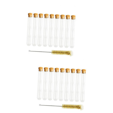 HEALLILY 24 Pcs Vase Glass Test Graduated Test Tubes Laboratory Burette ...