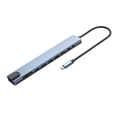 Type-c to USB Docking Station HUB Splitter Ten-in-one Expansion Dock ...