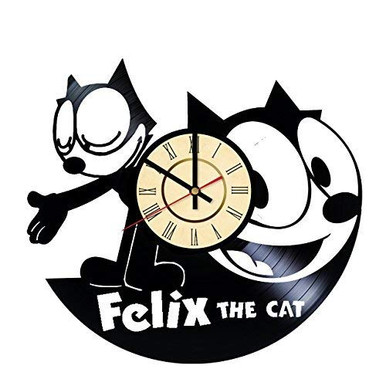 theStarling Felix The Cat Clock Vintage Clock Idea Cartoon Vinyl Record ...