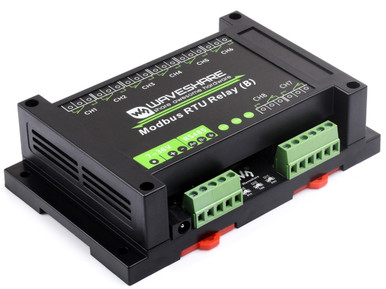 waveshare Industrial Modbus RTU 8-ch Relay Module with RS485 Interface ...