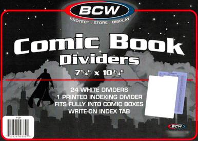 100 Comic Book Dividers For Short Or Long Comic Book Storage Boxes ...
