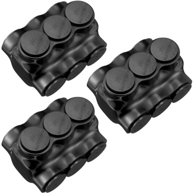 Copkim 3 Pcs Black Multi Cable Connector, 3 Wire Ports Connectors, Dual ...