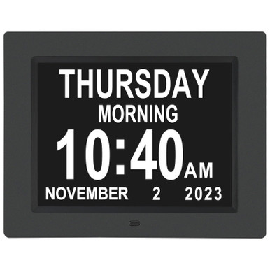 Irednolw Digital Clock with Day and Date for Elderly, 8 inch Extra ...