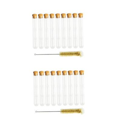 Gatuida 40 Pcs Test Tubes with Cork Stoppers Corks Glass Test Shot ...