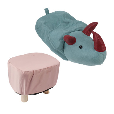 Cute Animal Footstool Modern Home Bedroom Stool with Soft Padded ...