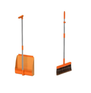 Folding Broom and Dustpan Set,Floor Brush Household Cleaning Garbage ...