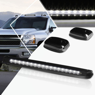 PM PERFORMOTOR 3Pcs White LED Cab Top Roof Running Lights Marker Lights ...
