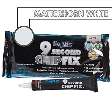 MagicEzy 9 Second Chip Fix (Matterhorn White) Fiberglass Chip Repair ...